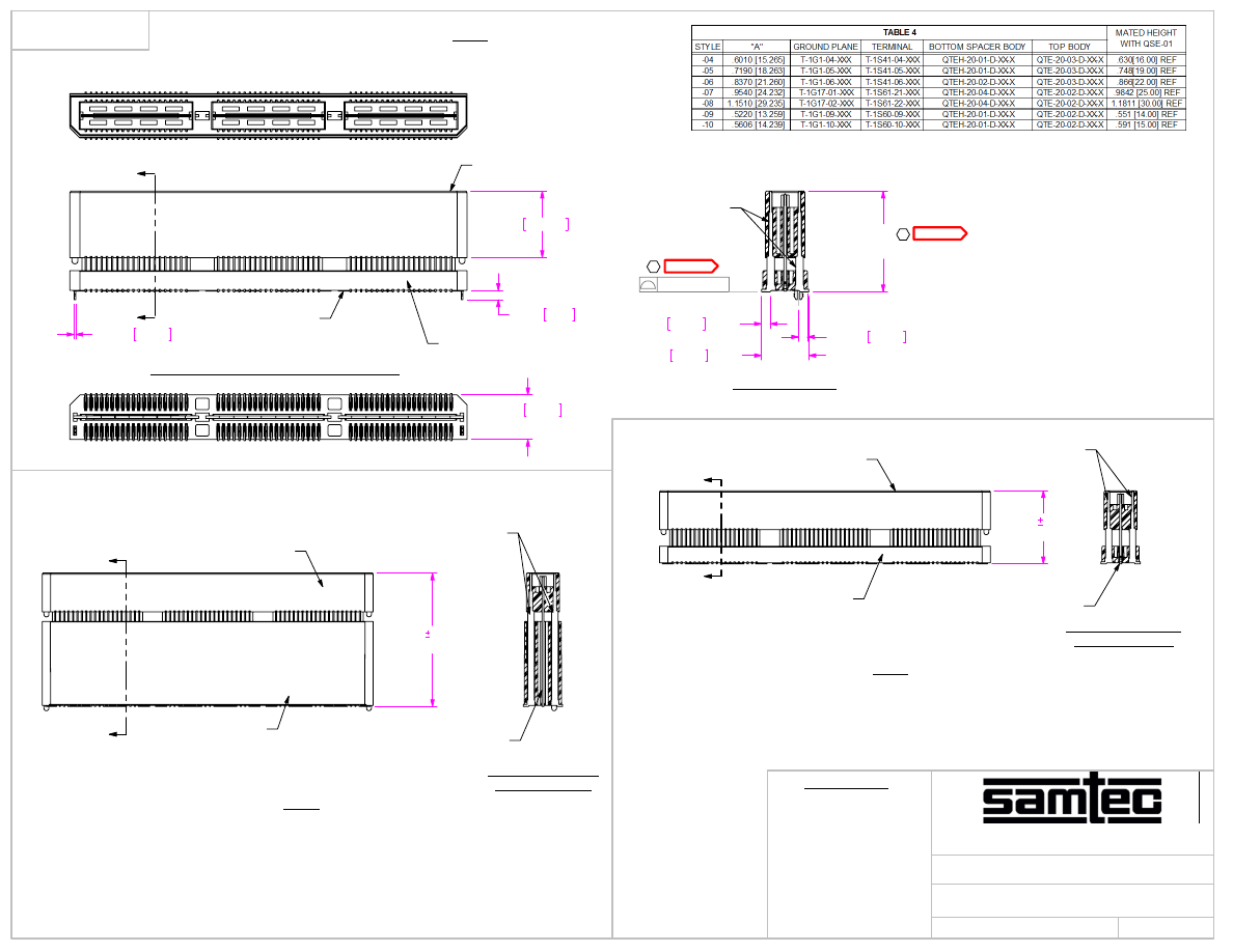 QTE-020-01-L-D-A Datasheet (PDF Download) 3/6 Page - Samtec, Inc.