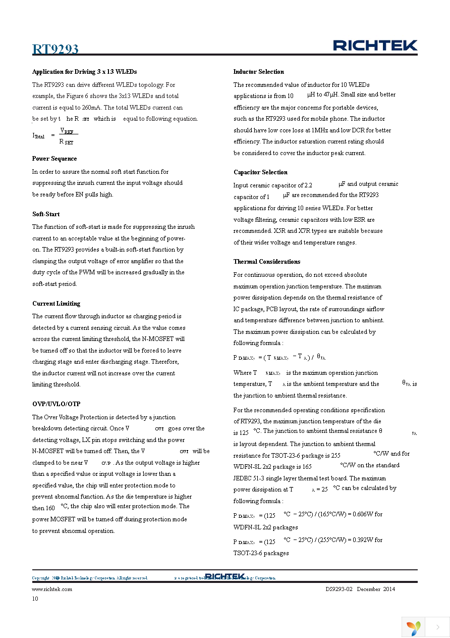 RT9293BGJ6 Datasheet (PDF Download) 1 / 13 Page - Richtek
