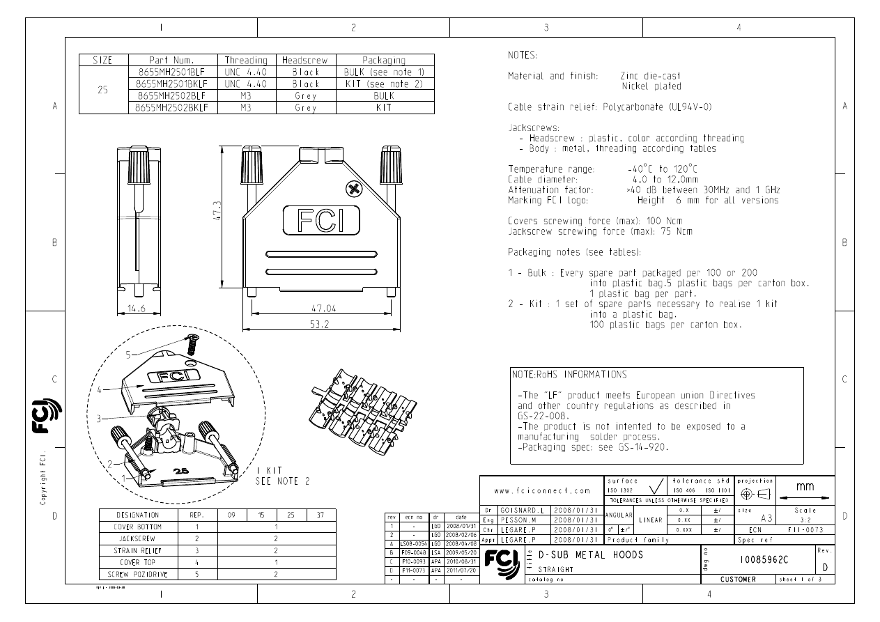 8655MH0901BLF Datasheet (PDF Download) 1/3 Page - FCI