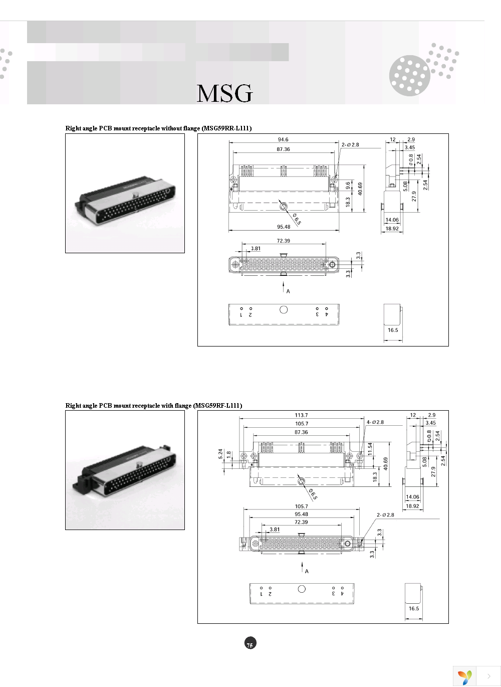 MSG59RF-L111 Datasheet (PDF Download) 3 / 6 Page - Souriau Connection ...